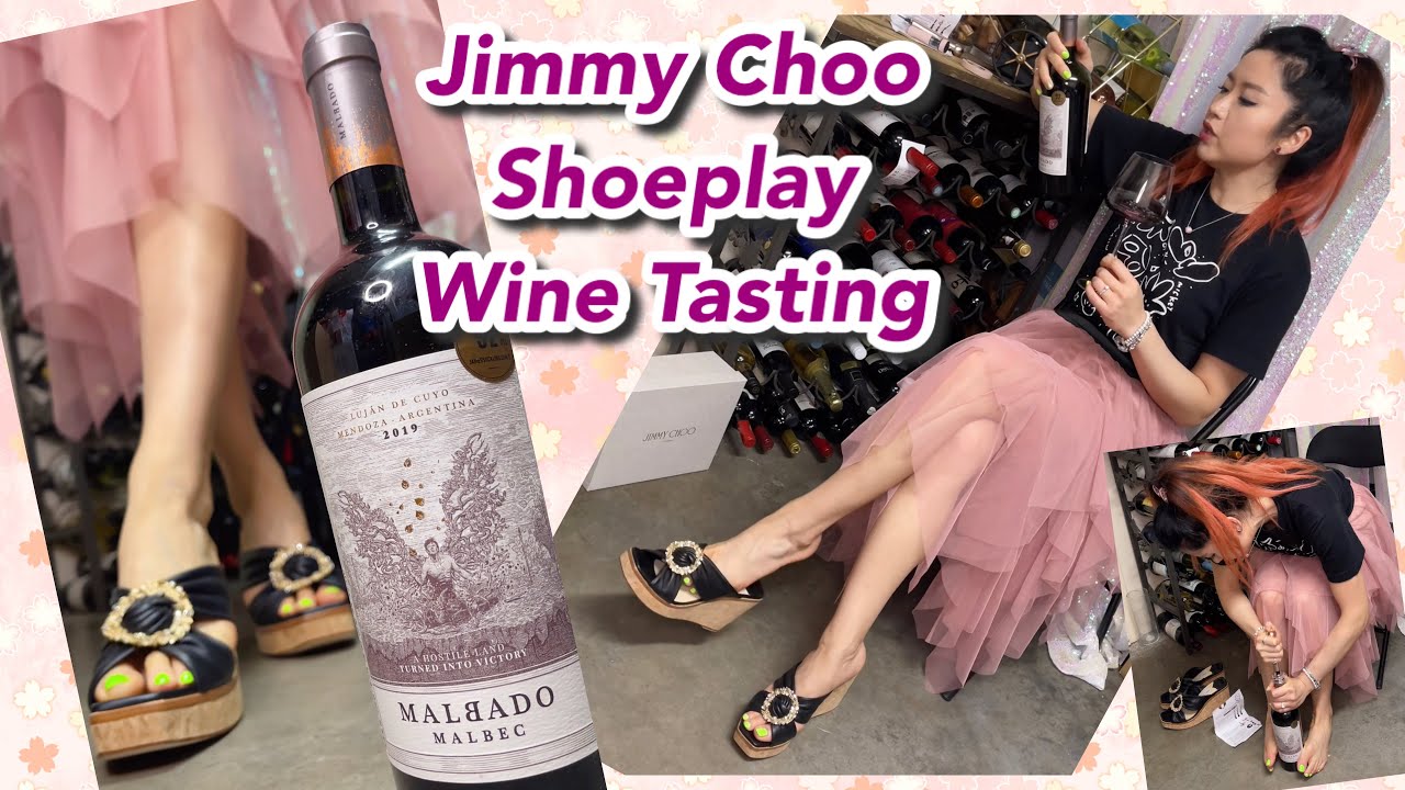 New Wine Cork Opener Testing, Jimmy Choo Sandals Shoeplay Wine Tasting ...