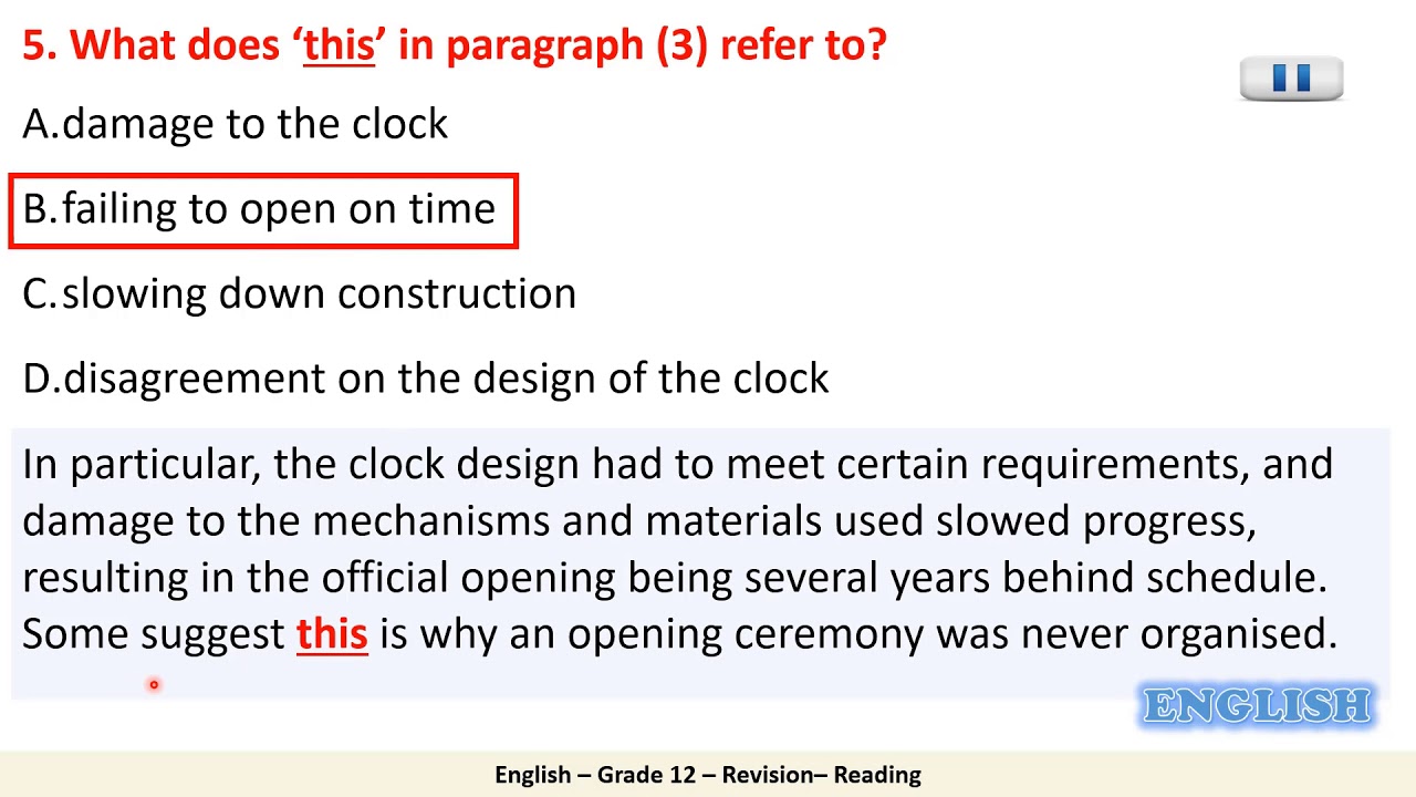 Grade 12 Science English Revision Reading - YouTube