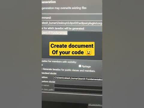 create your own document in java || java documentation | Eclipse super useful trick - YouTube