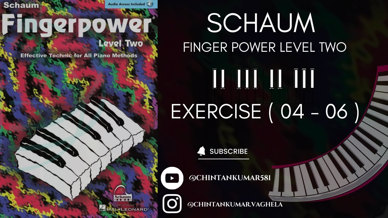 Piano Lessons Schaum Finger Level - 2 ( Exercises 4 to 6 ) - YouTube