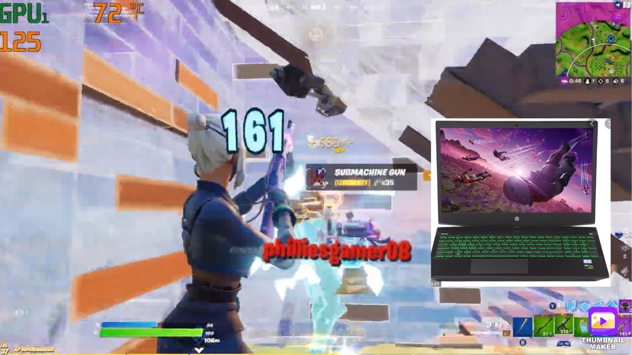 Fortnite on HP Pavilion Gaming Laptop - YouTube