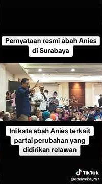 pernyataan abah anies terkait ini kata abah anies terkait partai perubahan yg didirikan relawan ...