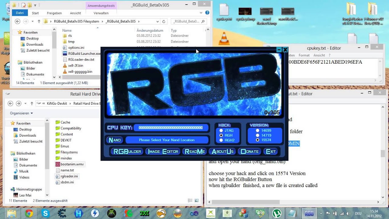 Get CPUKey, Dump Nand, Create Flash RGLoader DevKit Nand - YouTube