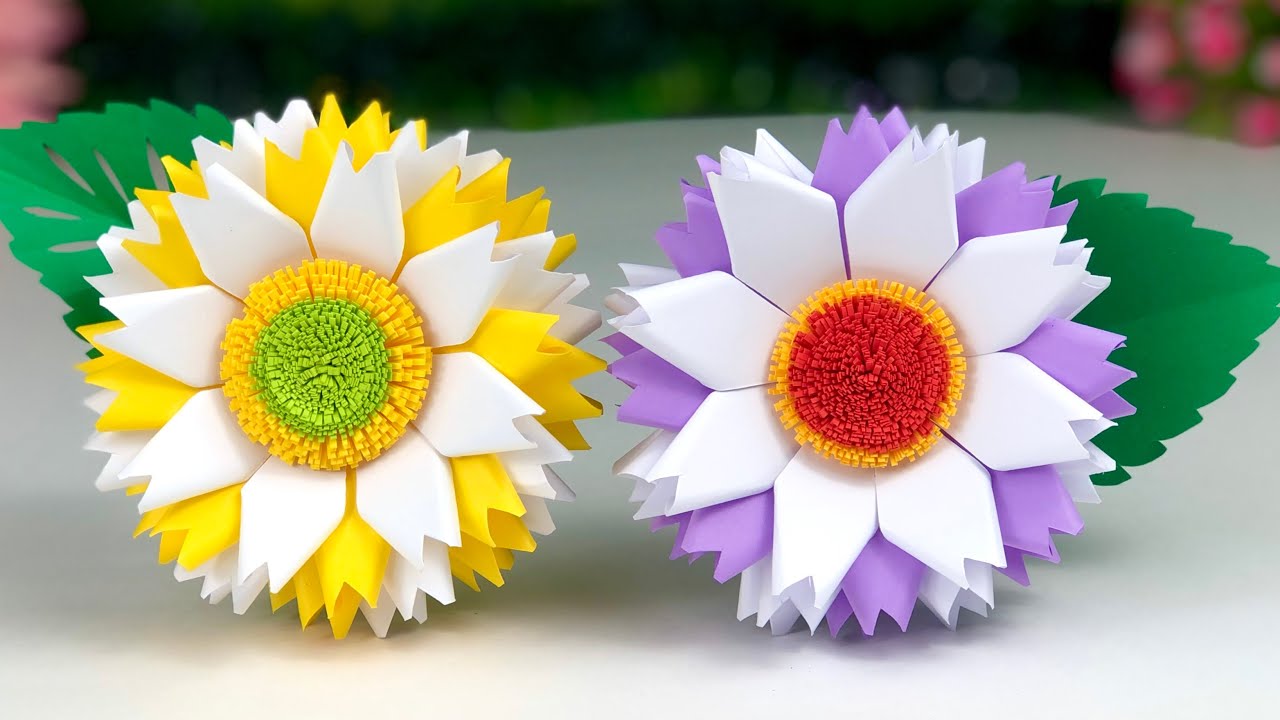 Amazing Paper Flower Making | Paper Flowers | Home Decor | Flower ...