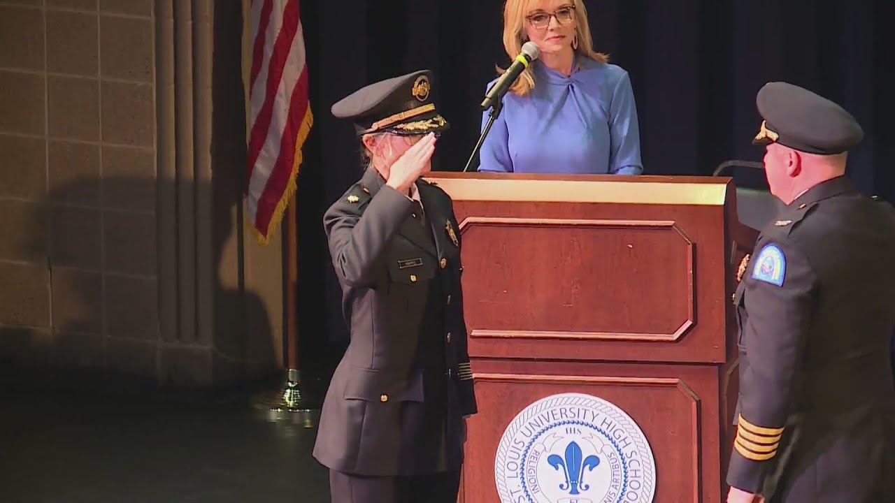 SLMPD promotions ceremony at St. Louis University High School - YouTube