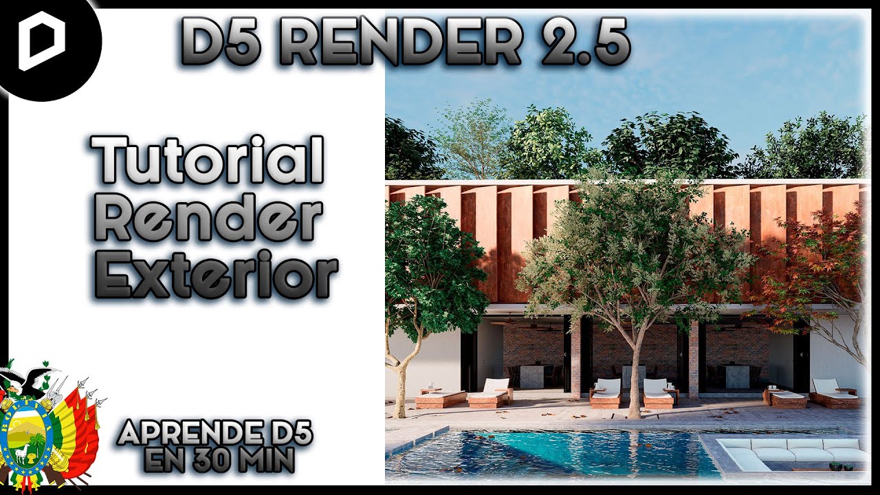 D5 RENDER 2.5 | Tutorial | Render exterior Realista | Piscina - YouTube