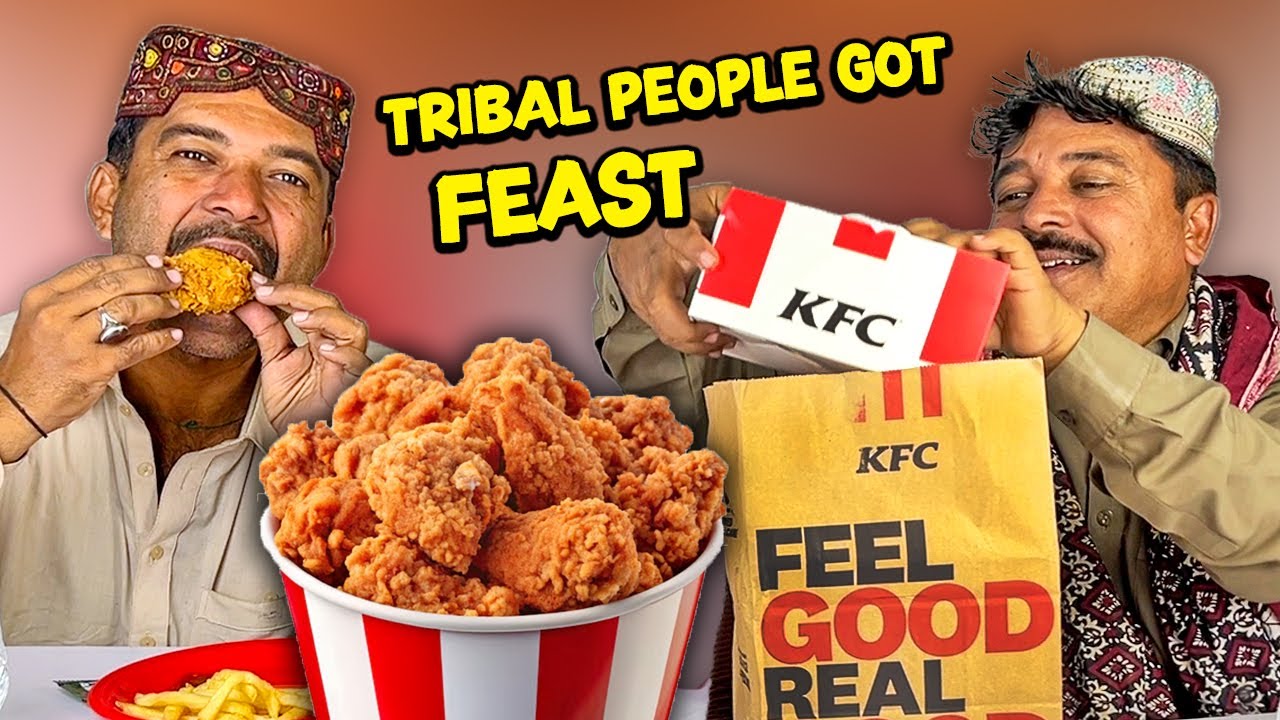 Tribal People Got Surprise KFC Party - YouTube