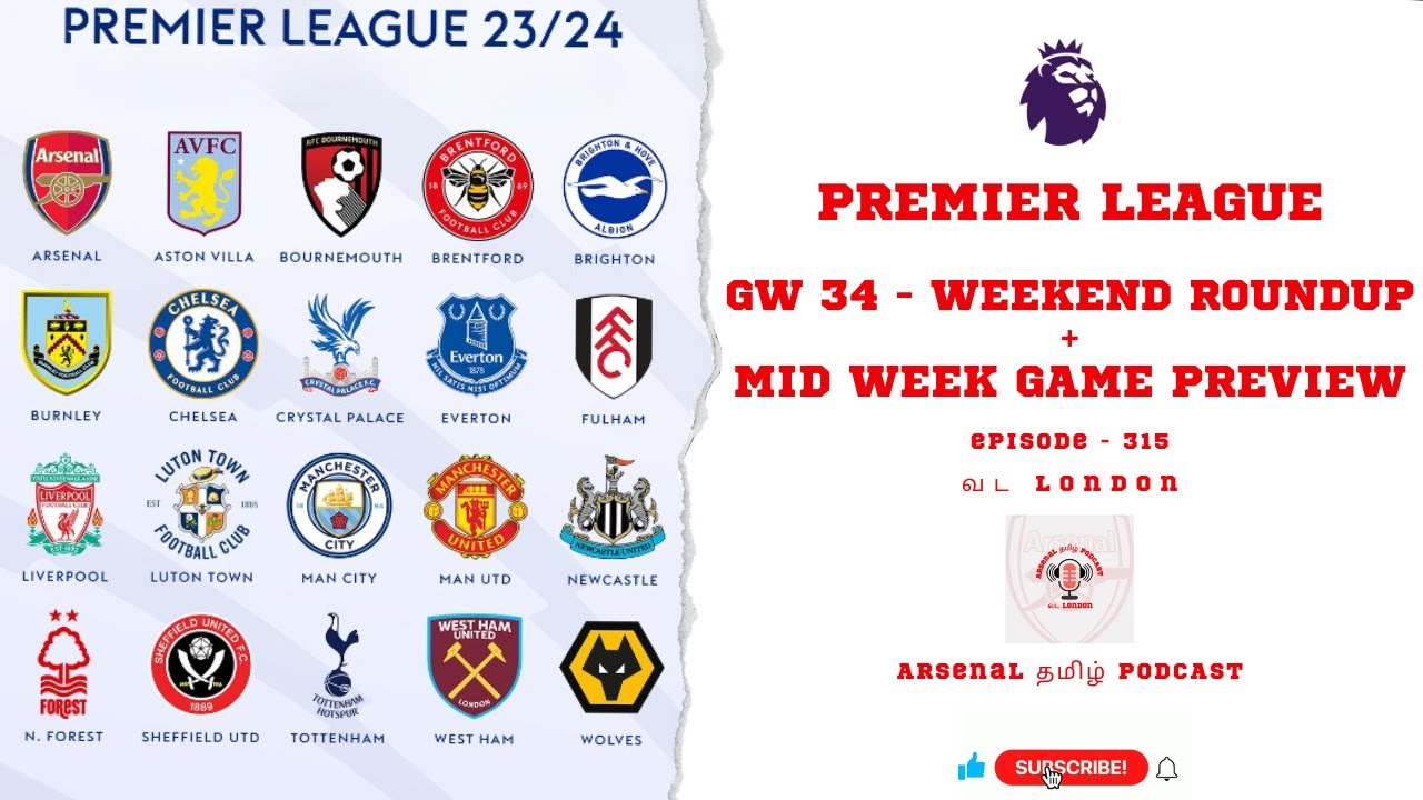 Ep 315 | Premier League GW 34 Weekend Roundup + Midweek Preview | Vada ...