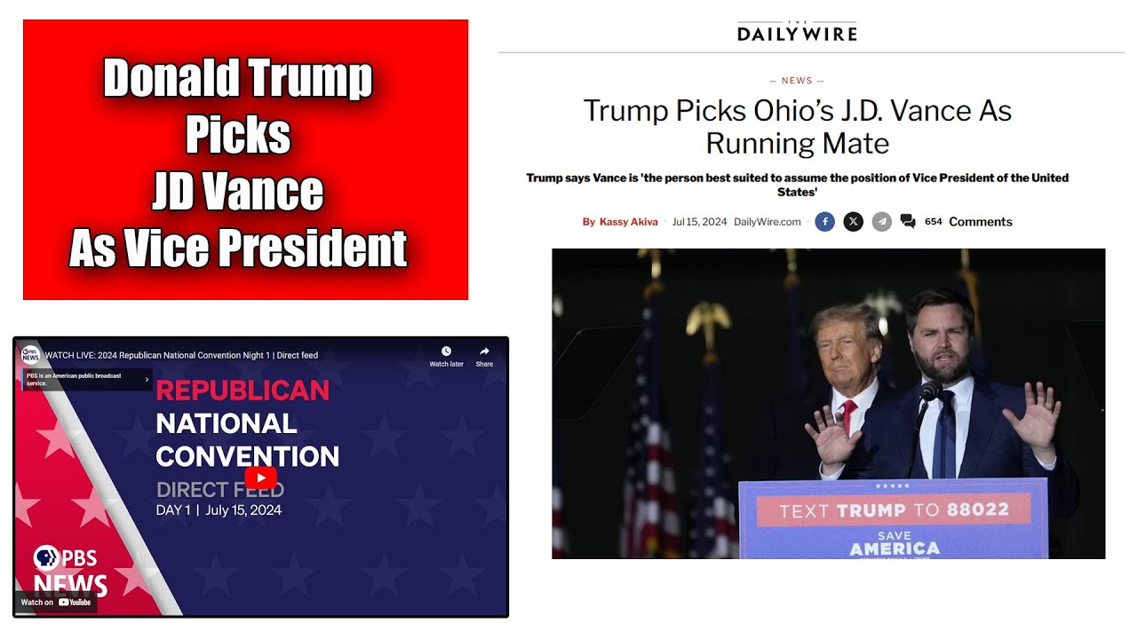 Donald Trump Picks Ohio State Senator JD Vance As His Vice President ...