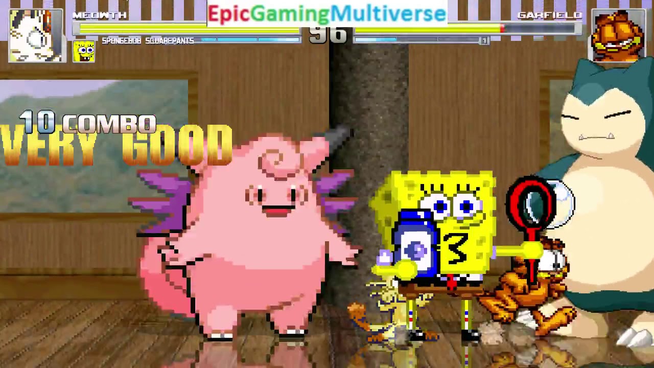 Normal Type Pokemon (Snorlax And Meowth) And SpongeBob VS Garfield The ...