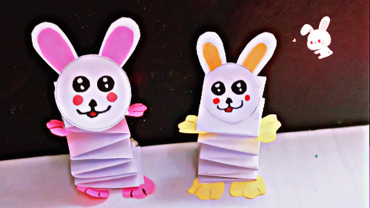 DIY Bouncing Rabbit Craft/paper craft ideas #craft #rabbit #diy ...
