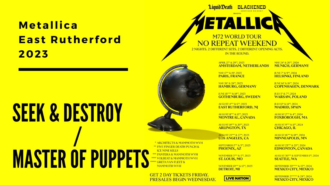 Metallica - Seek & Destroy / Master Of Puppets 04-Aug-23 MetLife ...