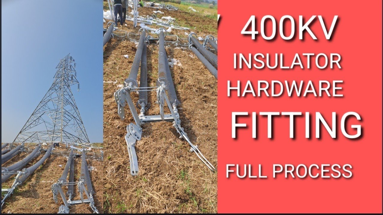 400KV TENSION TOWER INSULATOR HARDWARE PITTING FULL PROCESS - YouTube