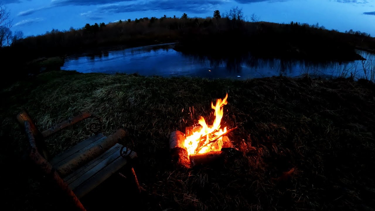Campfire at Dusk with Peeper Frogs | Adirondack Spring Symphony - YouTube