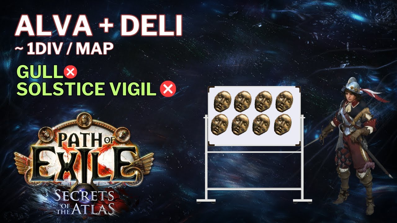 Alva + Delirium Juicing (~1div/map) | POE 3.26 - YouTube