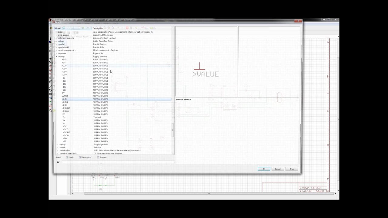 Lesson 14 USB CAD Schematic Part2 - YouTube