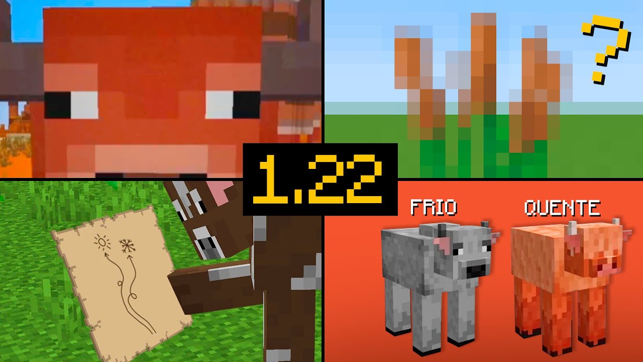 MINECRAFT 1.22 - NOVAS VACAS CHEGARAM AO MINECRAFT! [OFICIAL] - YouTube