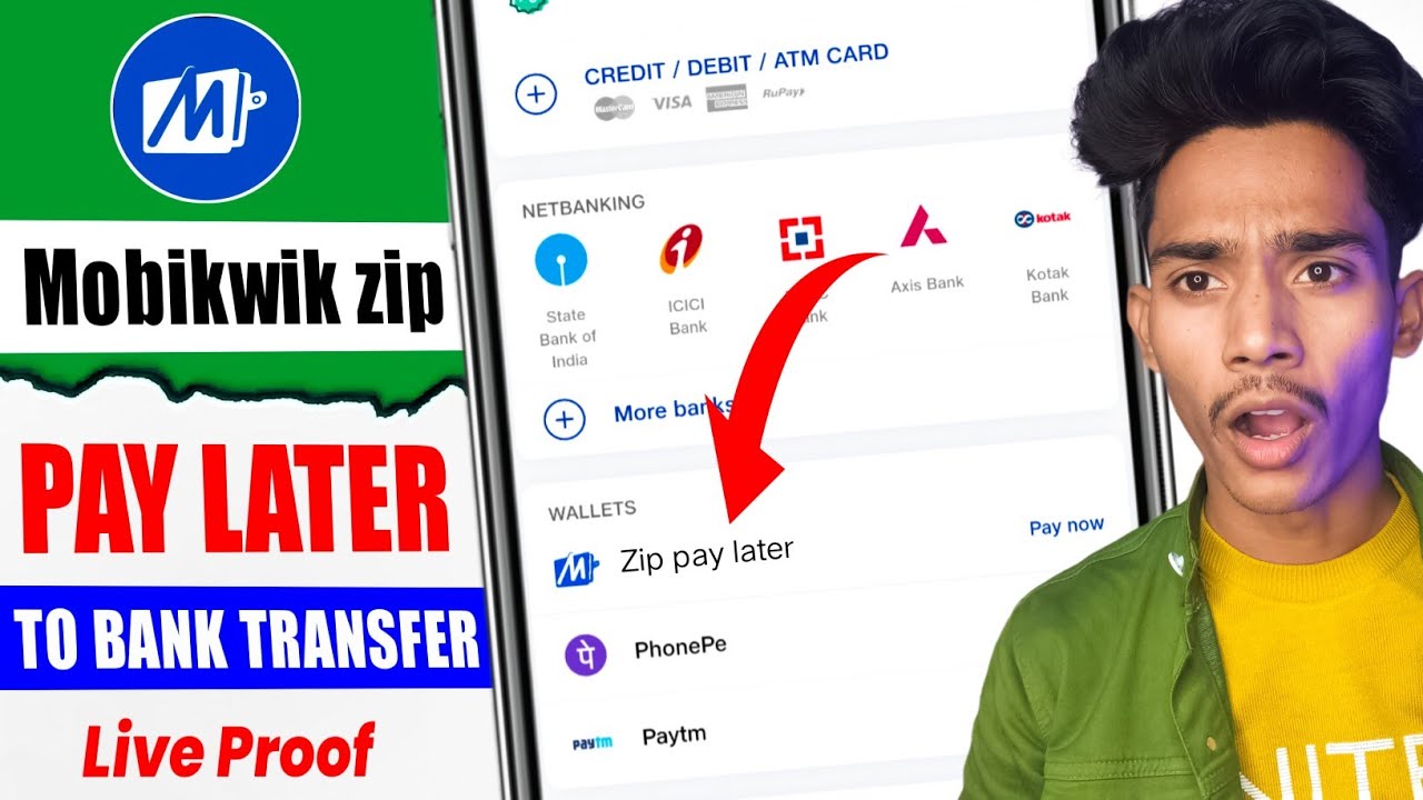 Mobikwik zip pay later to bank account transfer || zip pay later to ...