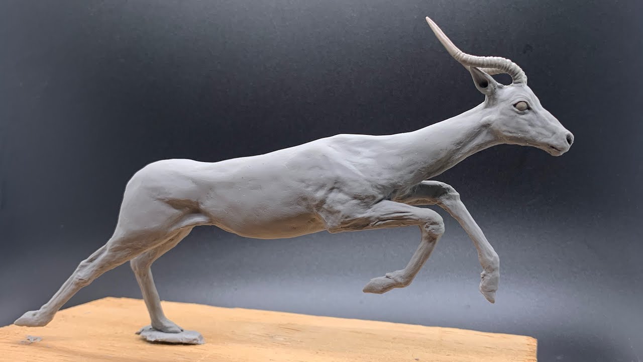 Sculpting an African Impala, Making Bronze Impala Part 1 - YouTube