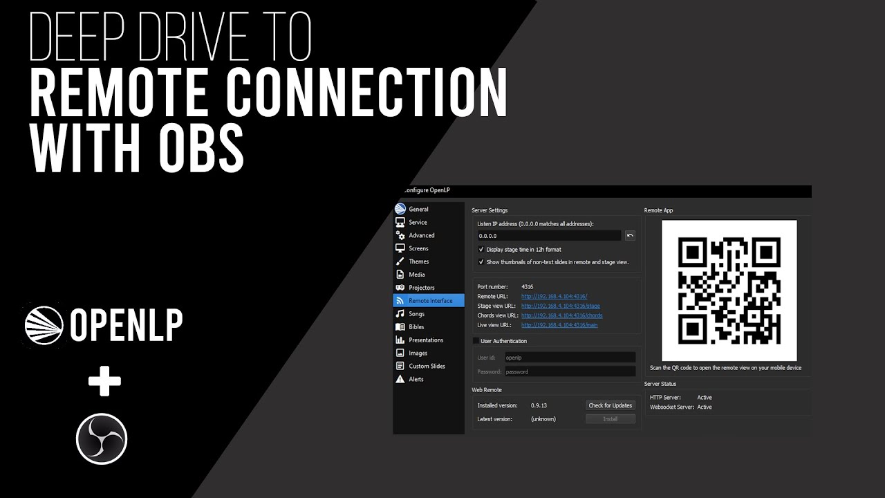OpenLP Tutorial- 10 - Remote Connection with OBS - In Telugu - YouTube