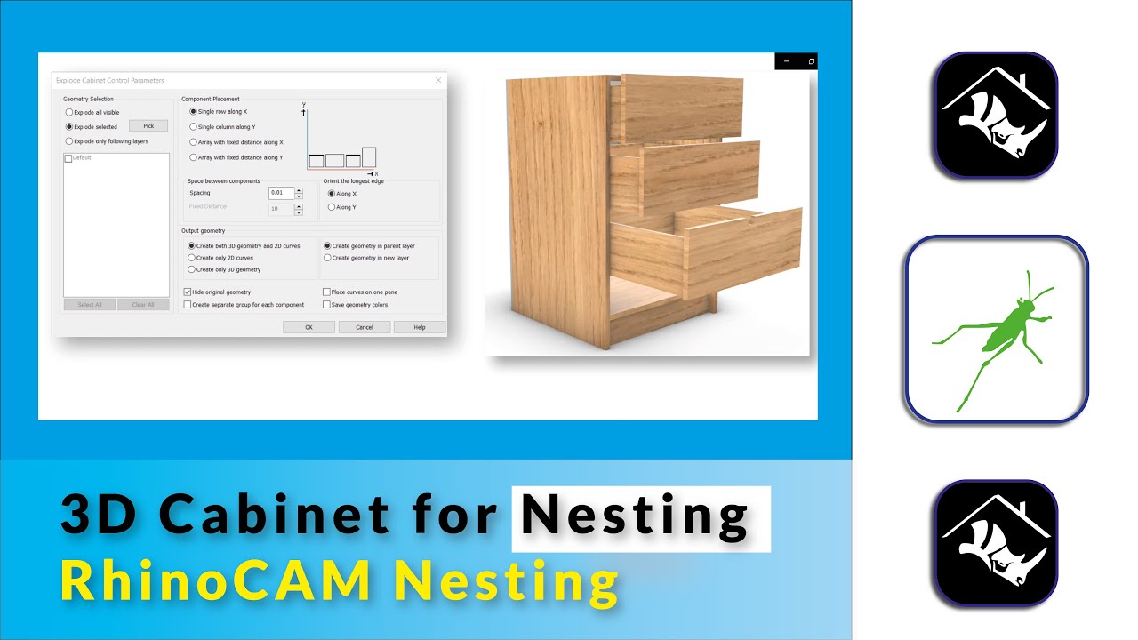 Prepare 3D Cabinet for Nesting - YouTube
