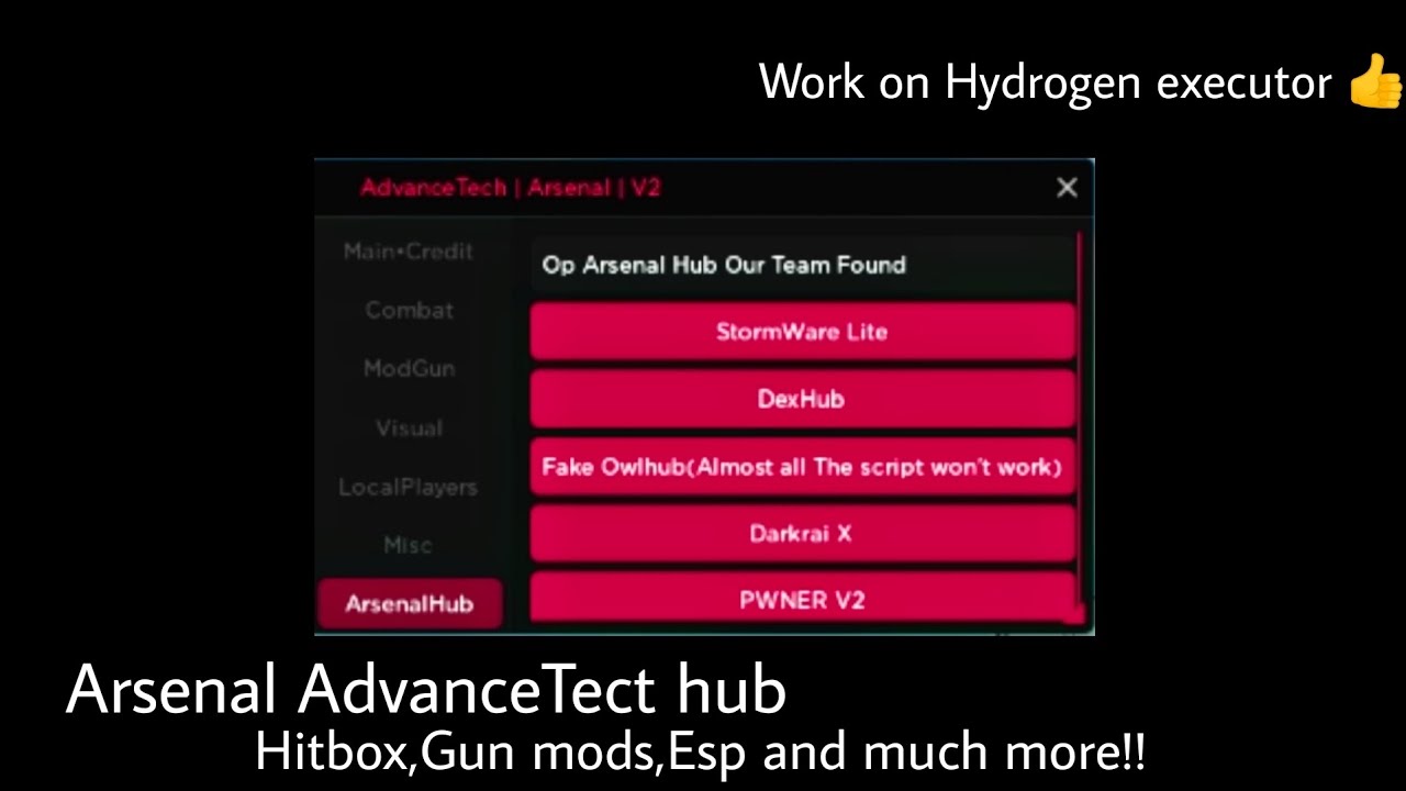 Arsenal AdvanceTect hub - Roblox script showcase - YouTube