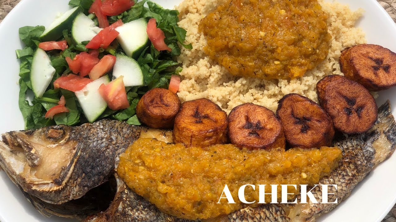 How to make Acheke/Attieke and Fish with CousCous || Thee Chef Savage ...