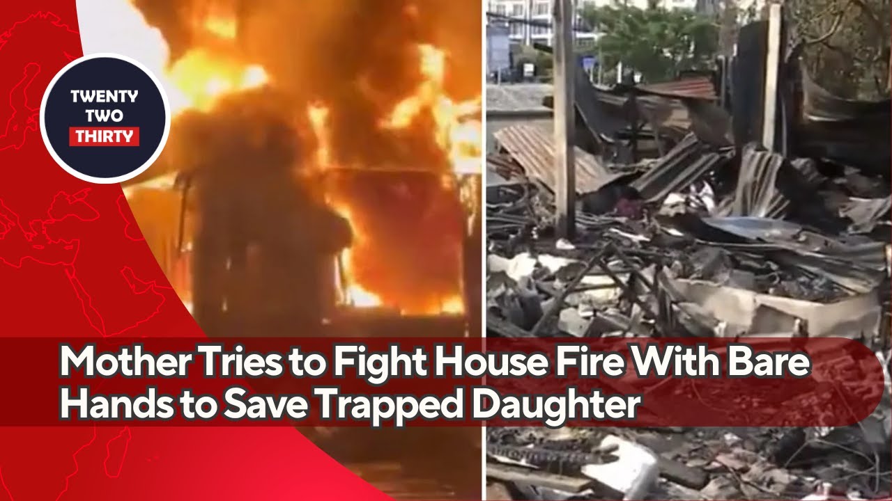 Heart-Stopping Moment: Mother Tries to Fight House Fire With Bare Hands ...