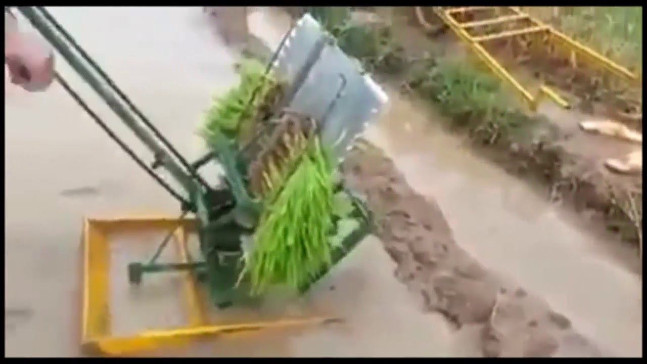 Homemade planting rice machine compilation - YouTube