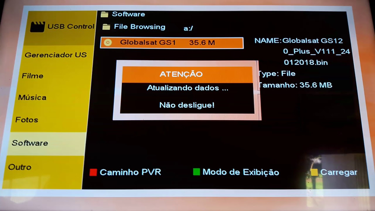 atualização Globalsat Gs 120 Gs 120 plus - YouTube