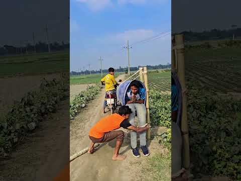 The boy's legs were tied.