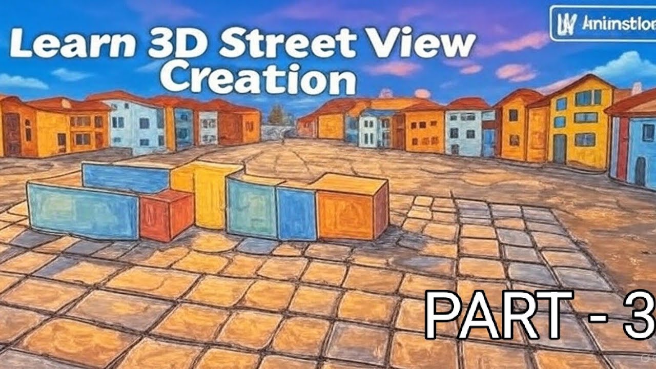 Making a 3D Street View in Mobile part - 3|| #prisma3d #dailyanimation ...
