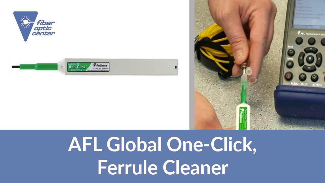AFL One-Click Ferrule Cleaner - Available from Fiber Optic Center - YouTube