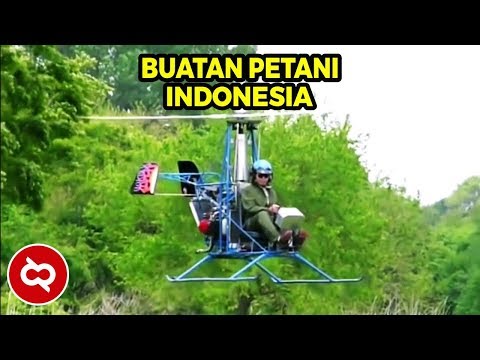 Dari Motor Bekas Petani ini Buat Inovasi Helikopter Sederhana Rakitan Sendiri