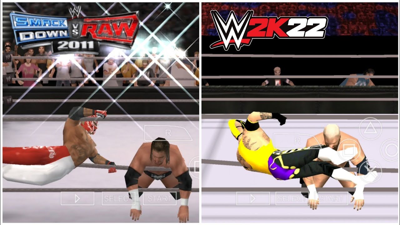 WWE Smackdown Vs Raw 2011 PPSSPP Vs WWE 2K22 PPSSPP Finishers ...