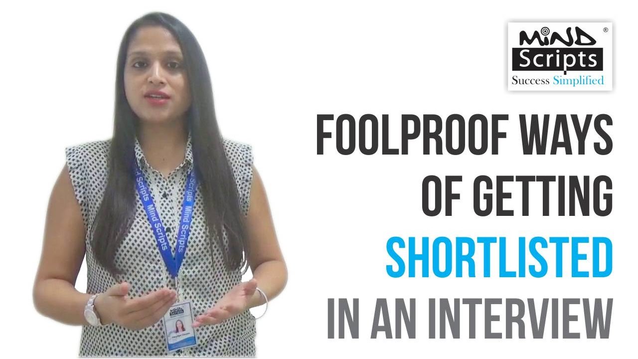 Foolproof ways of Getting Shortlisted in an Interview - YouTube