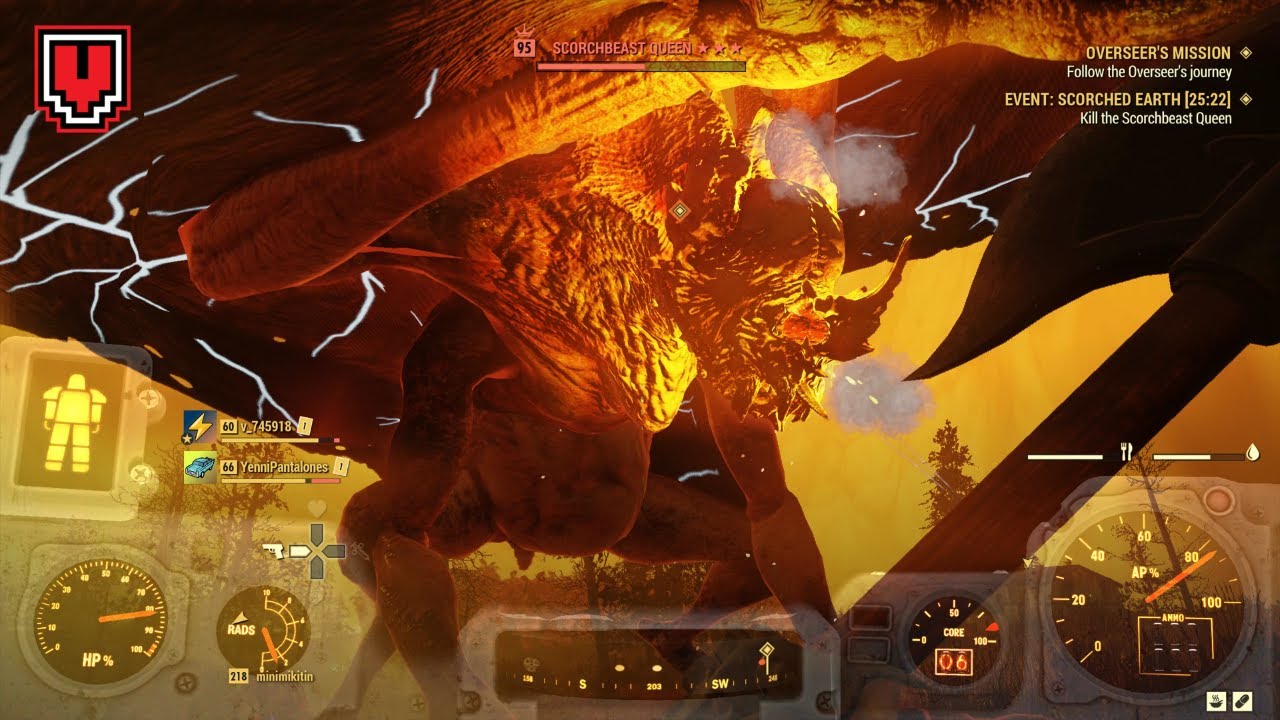 Scorchbeast Queen is nuts (Scorched Earth event) // FALLOUT 76 Gameplay ...