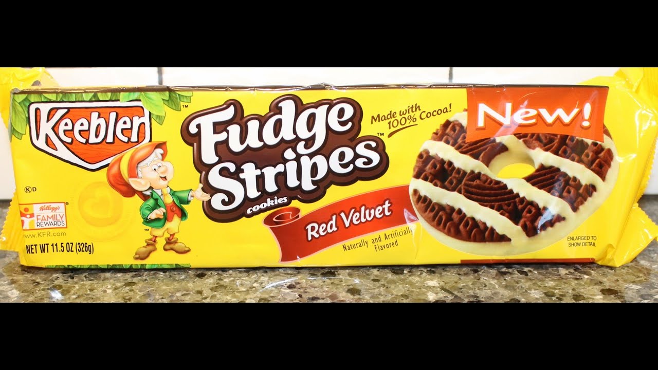 Fudge Stripes Cookies: Red Velvet Review - YouTube