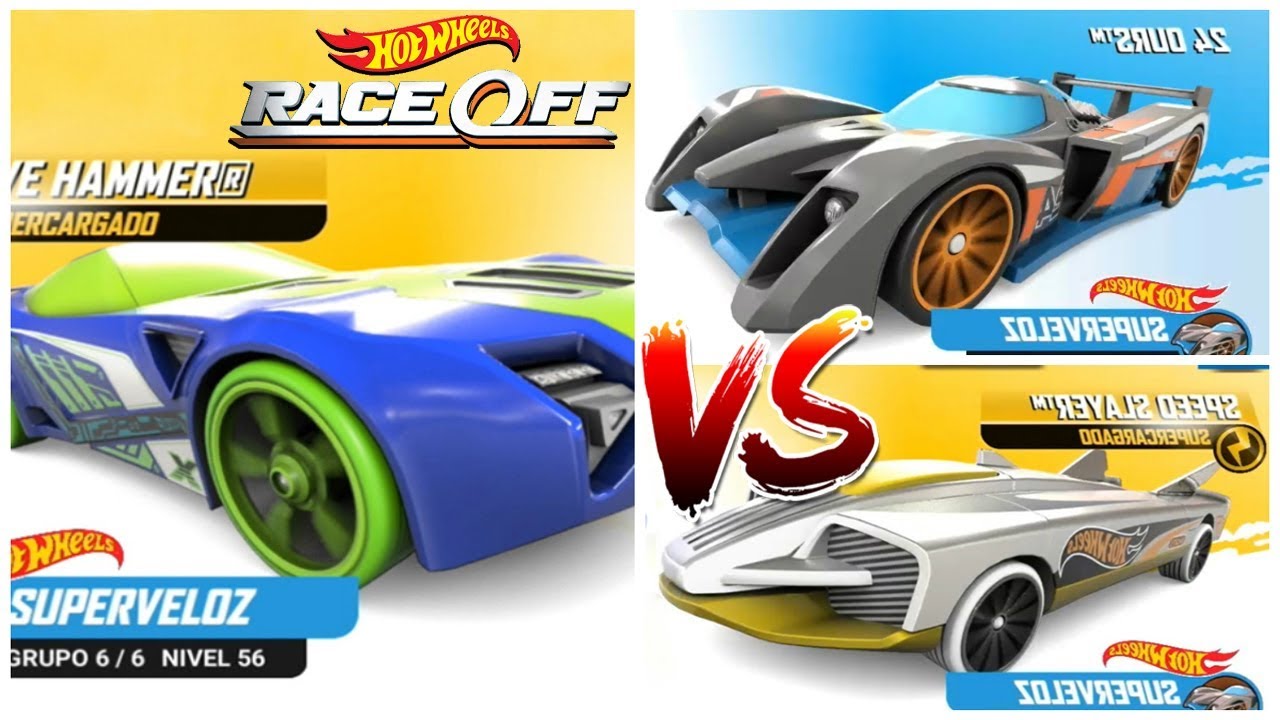 Hot Wheels Race Off: Nerve Hammer vs Speed Slayer Vs 24 Ours / LEVELS ...