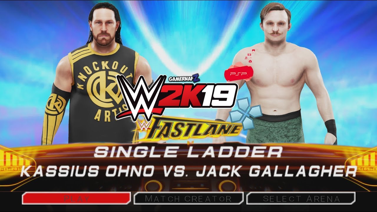 WWE 2K19 PSP, Android/PPSSPP - Ladder Match ft. Kassius Ohno and Jack ...