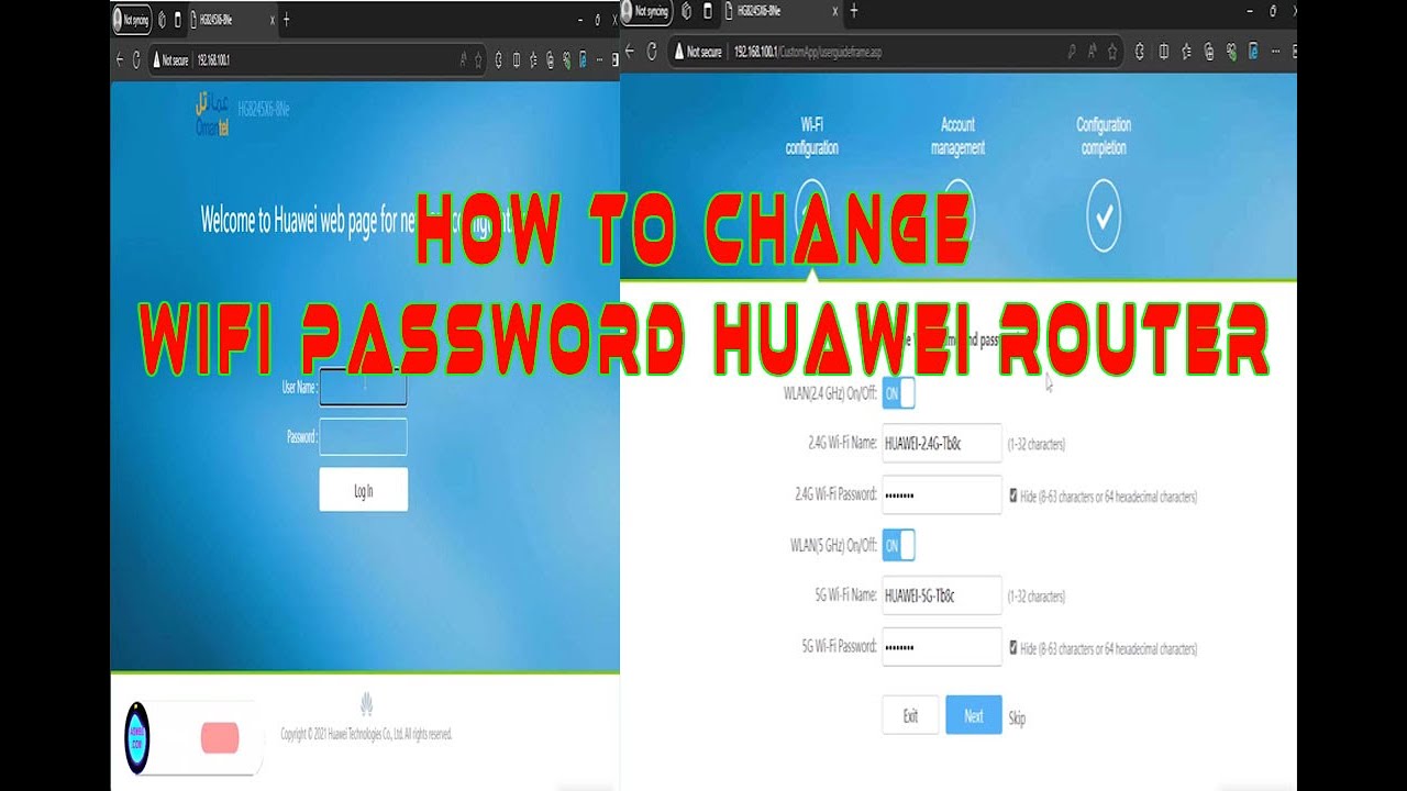 how to change wifi password huawai fiber router - YouTube