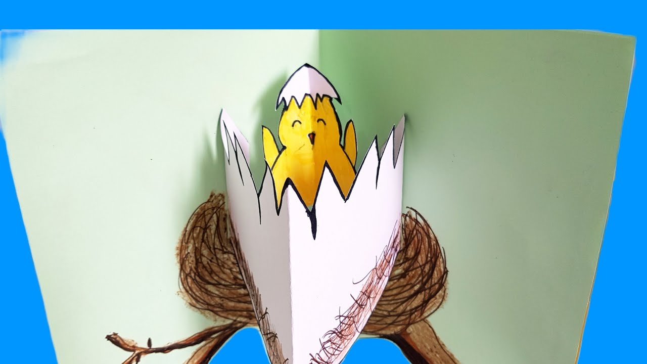Pop up chicken card | Cards for kids - YouTube