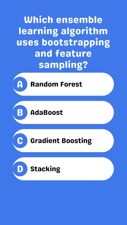 Which ensemble algorithm uses both bootstrapping and feature sampling? - YouTube