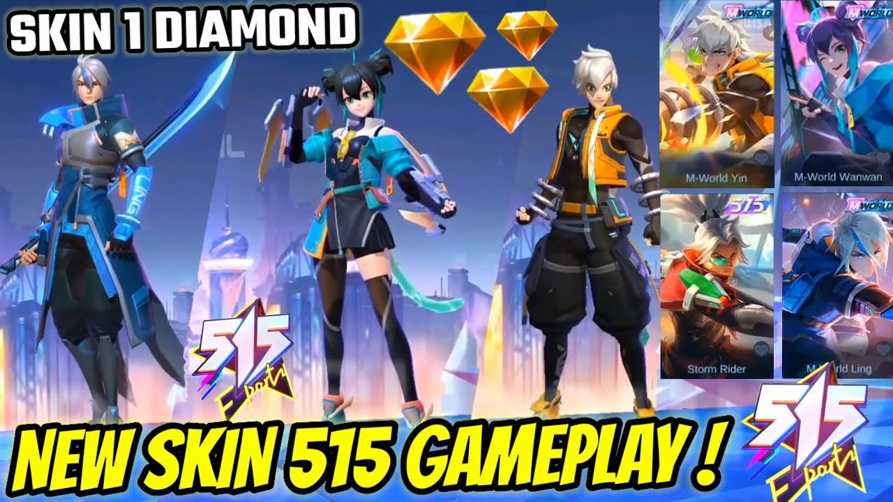 NEW SKIN 515 GAMEPLAY! GILA CUMA 1 DIAMONDS TAPI EFEK NYA KEREN PARAH ...
