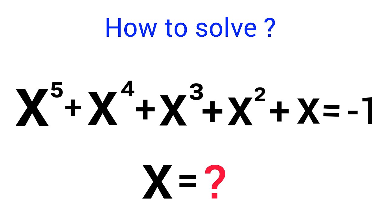 A Nice Algebra problem - YouTube