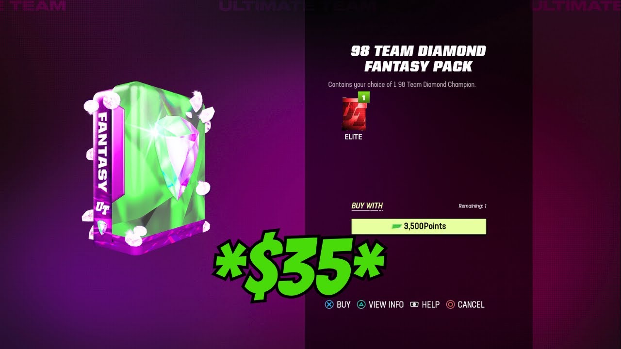 98 Team Diamond Fantasy Pack! (Madden 23 Ultimate Team) - YouTube