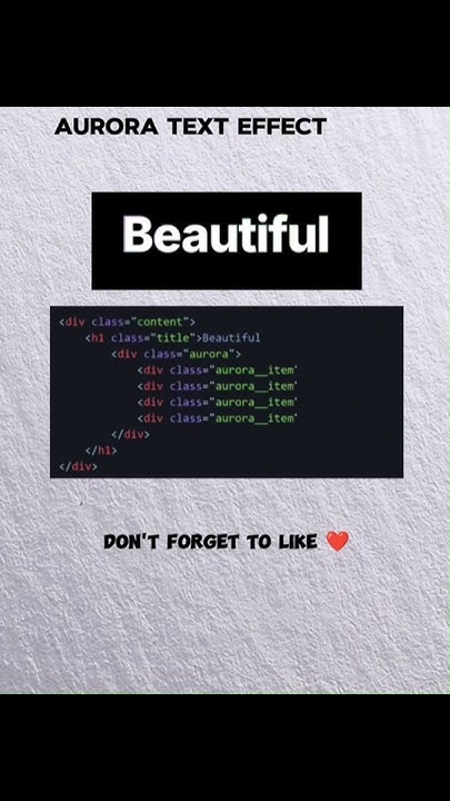 Aurora Text Html Css Css3 Aurora Text Colors Coding Webdesign Frontendhtmlcss