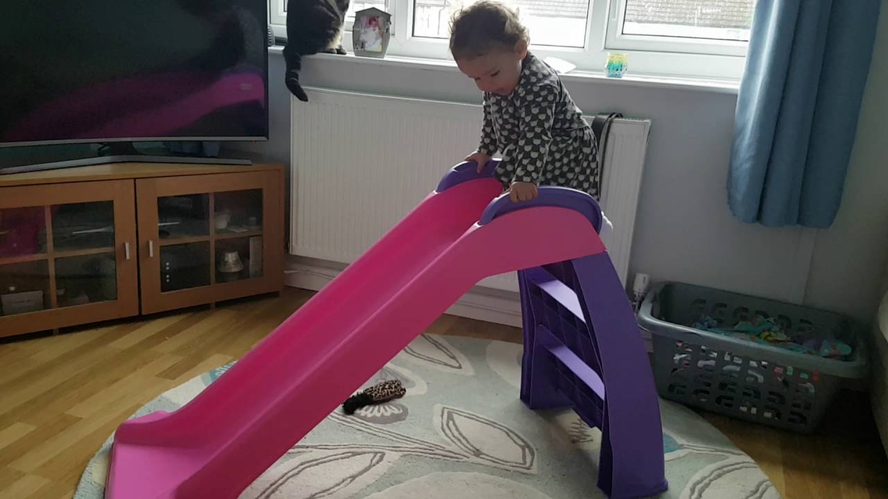 Pippa and her Little Tikes Pink Slide - YouTube