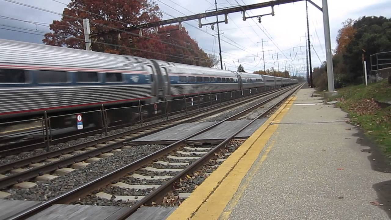 Amtrak 803 Fall Excursion at Norwood, PA - YouTube