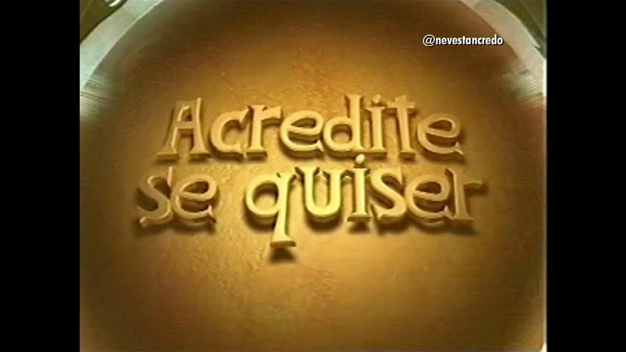 Chamada RARA do programa "Acredite se quiser" na Record em 2007 | Lost ...